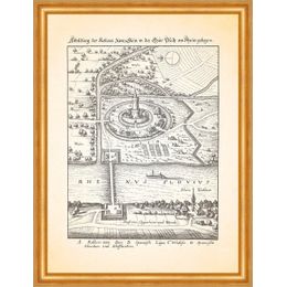 OTTO Kunstdruck Abbildung der Kellerei zum Stein in der Kurpfalz am Rhein Merian 0663, (1 St)