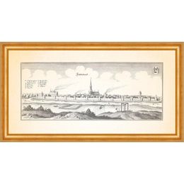 OTTO Kunstdruck Falkenburck Falkenburg Westpommern Polen Walkmühle Merian 0572 Gerahmt, (1 St)