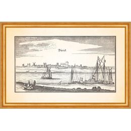OTTO Kunstdruck Bürich Büderich Rhein Burg Büderich Pfarrkirche Kupferstich Merian 029, (1 St)