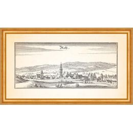 OTTO Kunstdruck Retz Rötz Schwarzach Burg Schwarzenburg Stadt Kupferstich Merian 0329, (1 St)