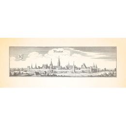 OTTO Kunstdruck Neustatt Neustadt Donau Niederbayern Rundturm Krebsturm Kupferstich Me, (1 St)