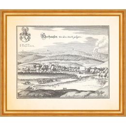 OTTO Kunstdruck Herhausen vor dem Hartze gelegen Herrhausen Harz Vorberge Merian 0393, (1 St)
