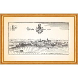 OTTO Kunstdruck Veltheim an der Ohe Wasserburg Papiermühle Kupferstich Merian 0444 Ger, (1 St)