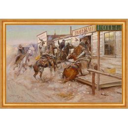 OTTO Kunstdruck In Without Knocking Charles M. Russell Reiter Pferde Überfall B A3 011, (1 St)