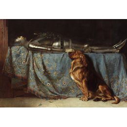 OTTO Kunstdruck Requiescat Briton Riviere Ritter Rüstung Tod Hund Wache Tiere Treu B A, (1 St)
