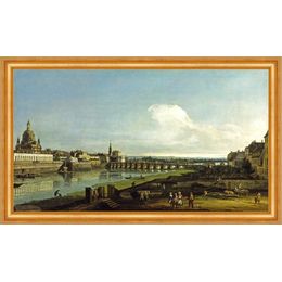 Kunstdruck View of Dresden with the Frauenkirche at Left Kirche BellOTTO B A3 008, (1 St)