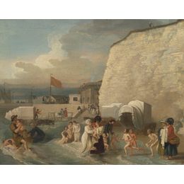 OTTO Kunstdruck The Bathing Place at Ramsgate Benjamin West England Kent Kinder Mauer, (1 St)