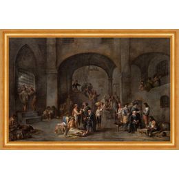 OTTO Kunstdruck To Visit the Imprisoned Cornelis de Wael Gefängnis Gefangene B A3 0131, (1 St)