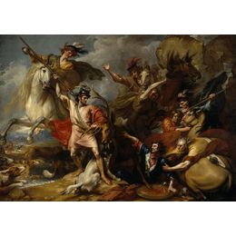 OTTO Kunstdruck Alexander III of Scotland Rescued, Fury of a Stag B. West Kampf B A3 0, (1 St)