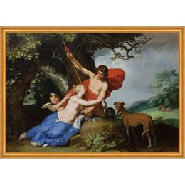 OTTO Kunstdruck Venus and Adonis Abraham Bloemaert Götter Engel röm. Mythologie Hund B, (1 St)