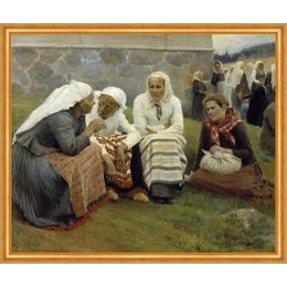 OTTO Kunstdruck Women outside the Church at Ruokolahti Albert Edelfelt Frauen Kirche B, (1 St)
