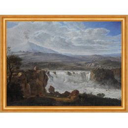 OTTO Kunstdruck Caracci Waterfall Near Aderno at the Foot of Mt. Etna Italien B A3 027, (1 St)