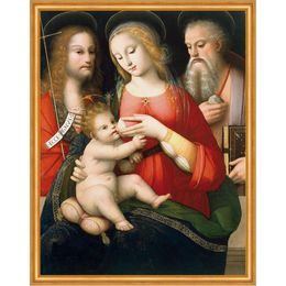 OTTO Kunstdruck Madonna with Child Andrea del Brescianino Saint John Girolamo B A2 004, (1 St)
