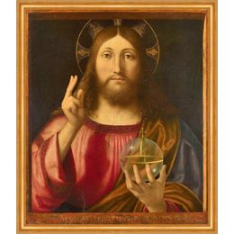 OTTO Kunstdruck Salvator Mundi Andrea Previtali Jesus Kreuz Heiligenschein Christus B, (1 St)