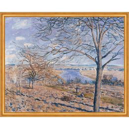 OTTO Kunstdruck Banks of the Loing - Autumn Effect Alfred Sisley Fluß Bäume B A2 00406, (1 St)