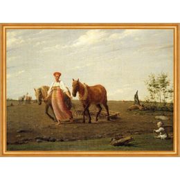OTTO Kunstdruck In the ploughed field. Spring Alexei Gawrilowitsch Wenezianow Pflug B, (1 St)
