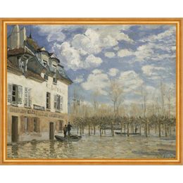 OTTO Kunstdruck Boat in the Flood at Port Marly Alfred Sisley Hochwasser B A2 00412 Ge, (1 St)