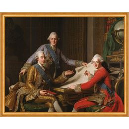 OTTO Kunstdruck King Gustav III of Sweden and his Brothers Alexander Roslin Könige B A, (1 St)