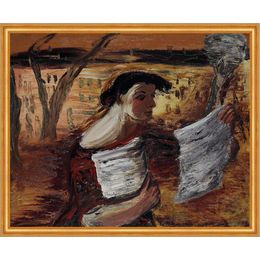 OTTO Kunstdruck Woman with Leaflets Aleksandr Drevin Frau mit Zeitungen Illustrierte B, (1 St)