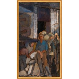 OTTO Kunstdruck At the factory Alvar Cawen Fabrik Arbeiter Handwerker Tor B A2 00440 G, (1 St)