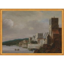 OTTO Kunstdruck The Thames at Westminster Claude de Jongh England Fluss Ufer Städte B, (1 St)
