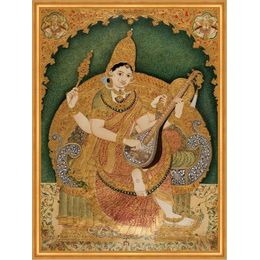 OTTO Kunstdruck Saraswati Chitragara Krishnappa indische Göttin Hinduismus Weisheit B, (1 St)