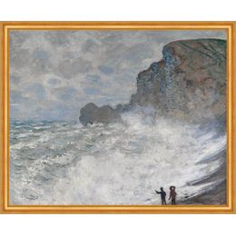 OTTO Kunstdruck Rough weather at Etretat Claude Monet Wetter Frankreich Küste Meer B A, (1 St)