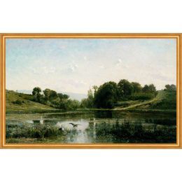 OTTO Kunstdruck The Ponds of Gylieu Charles-Francois Daubigny Weiher Tiere B A2 01140, (1 St)