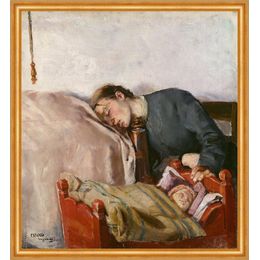 OTTO Kunstdruck Mother and Child Christian Krohg Mutter Baby Wiege schlafen B A2 01159, (1 St)