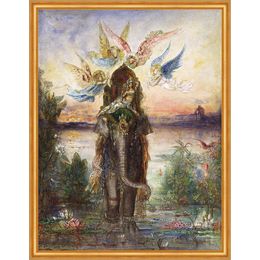 OTTO Kunstdruck The Sacred Elephant, Peri Gustave Moreau Sankt Heilig Engel Elefant B, (1 St)