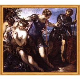 OTTO Kunstdruck Pallas Athena drives away Mars Domenico Tintoretto B A2 01408 Gerahmt, (1 St)