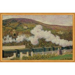 OTTO Kunstdruck The Passing of the Train Dario de Regoyos Züge Lok Eisenbahn B A2 0136, (1 St)