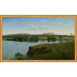 OTTO Kunstdruck Purrumbete from across the lake Eugene von Guerard See B A2 01723 Gera, (1 St)