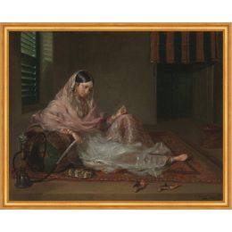 OTTO Kunstdruck Muslim Lady Reclining Francesco Renaldi Wasserpfeife Ausruhen Frauen B, (1 St)