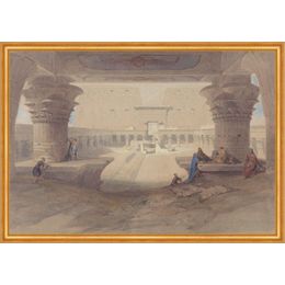 OTTO Kunstdruck Under the Portico of the Temple of Edfu, Upper Egypt Roberts B A2 0137, (1 St)