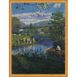 OTTO Kunstdruck Bathing in Renteria Dario de Regoyos Baskenland Spanien B A2 01367 Ger, (1 St)