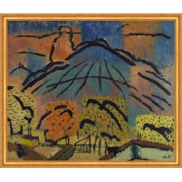 OTTO Kunstdruck Mountain near Metzinger Johans Valters Berg Hügel Wald Abstrakt B A2 0, (1 St)