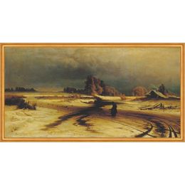 OTTO Kunstdruck Thaw Fjodor Alexandrowitsch Wassiljew Tauwetter Winter Schnee Straße B, (1 St)