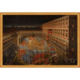 OTTO Kunstdruck Carnival of 1656, carousel at Palazzo Barberini Gagliardi Schweden B A, (1 St)
