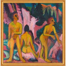 OTTO Kunstdruck Bathers Ernst Ludwig Kirchner Nackte Menschen Körper Baden Wald B A2 0, (1 St)