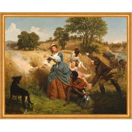 OTTO Kunstdruck Mrs. Schuyler Burning Her Wheat Fields Leutze Weizen Landwirtschaft B, (1 St)