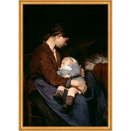 OTTO Kunstdruck A Mother, Une mere Elizabeth Nourse Säugling Baby Mutter Kind Schlaf B, (1 St)