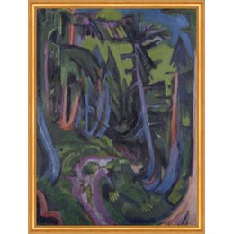 OTTO Kunstdruck Mountain Forest Path Ernst Ludwig Kirchner Waldweg Gebirge Bäume B A2, (1 St)