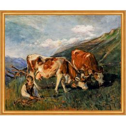 OTTO Kunstdruck In the High Meadow, Dans le haut paturage en Suisse Nourse Rinder B A2, (1 St)
