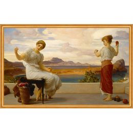 OTTO Kunstdruck Winding the skein Frederic Leighton Mutter Tochter 0B A2 01919 Gerahmt, (1 St)