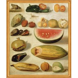OTTO Kunstdruck Still life with fruit, with scorpion and frog Bustos Früchte B A2 0228, (1 St)