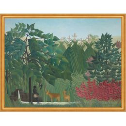 OTTO Kunstdruck The Waterfall Henri Rousseau Wasserfall Tiere Dschungel Bäume B A2 022, (1 St)