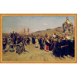 OTTO Kunstdruck Krestny Khod, Religious Procession in Kursk Gubernia Repin Religion B, (1 St)