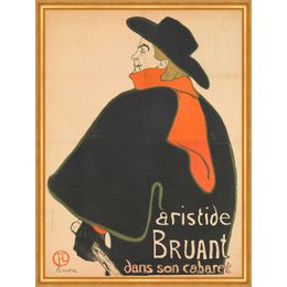 OTTO Kunstdruck Aristide Bruant in his Cabaret Henri de Toulouse-Lautrec Künstler B A2, (1 St)