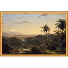 OTTO Kunstdruck Cotopaxi Frederic Edwin Church Palmen Tropen Reiter Pferd B A2 01912 G, (1 St)